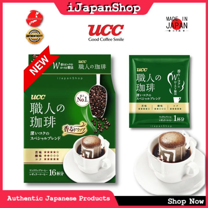UCC Craftsman's Special Deep Rich Blend Ground Drip Coffee 7 grams x 16 bags - Special Blend 4/ ...