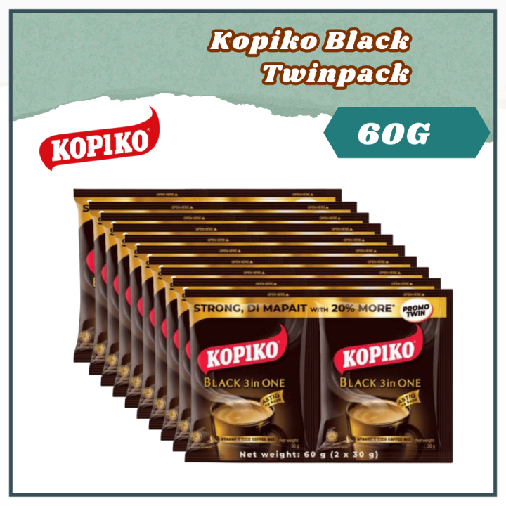 Kopiko Black 3-in-1 - Twin Pack 30g - 20pcs - 10pcs - 5pcs and 1pc ...