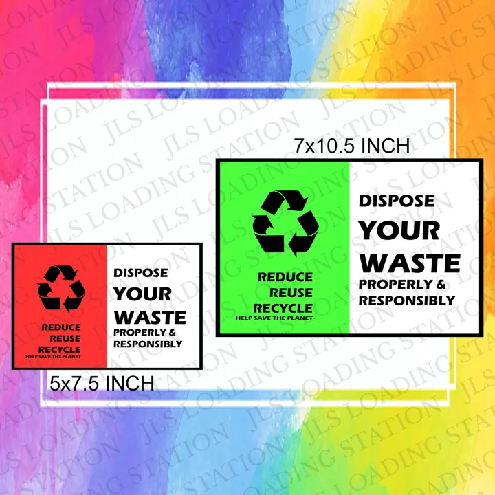 DISPOSE YOUR WASTE (PVC) SIGNAGE | Lazada PH