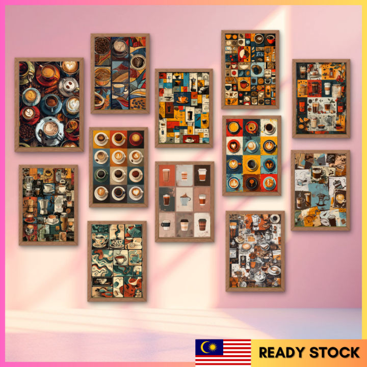 Vintage Coffee Poster Laminated Posters Wall Art For Cafe Restaurant ...