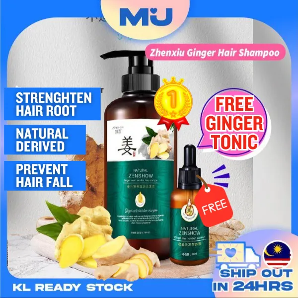 Buy One Get One Free 】 500ML Ginger Juice Hair Care Shampoo for Women's ...