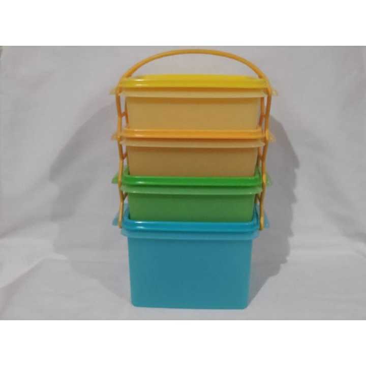 Tupperware Sunrise Double sweet Goody Box with Cariolier Tupperware ...