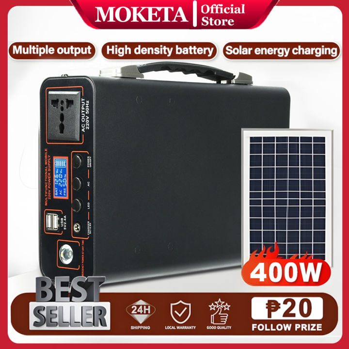 Moketa 220V 400W Power Station Double socket Large Capacity 96000mAh ...