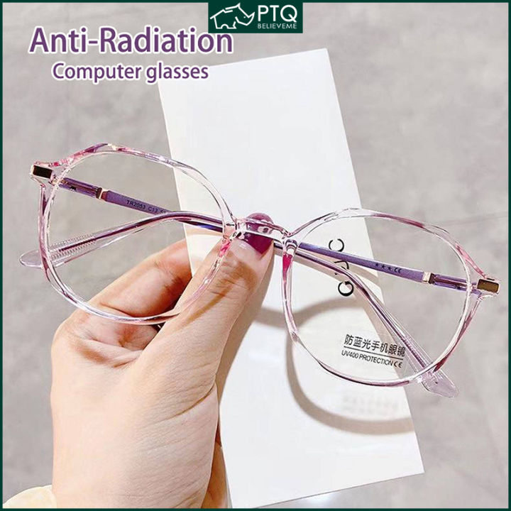 Anti-Radiation Computer Glasse Students Girls Anti-Blue Women Round ...