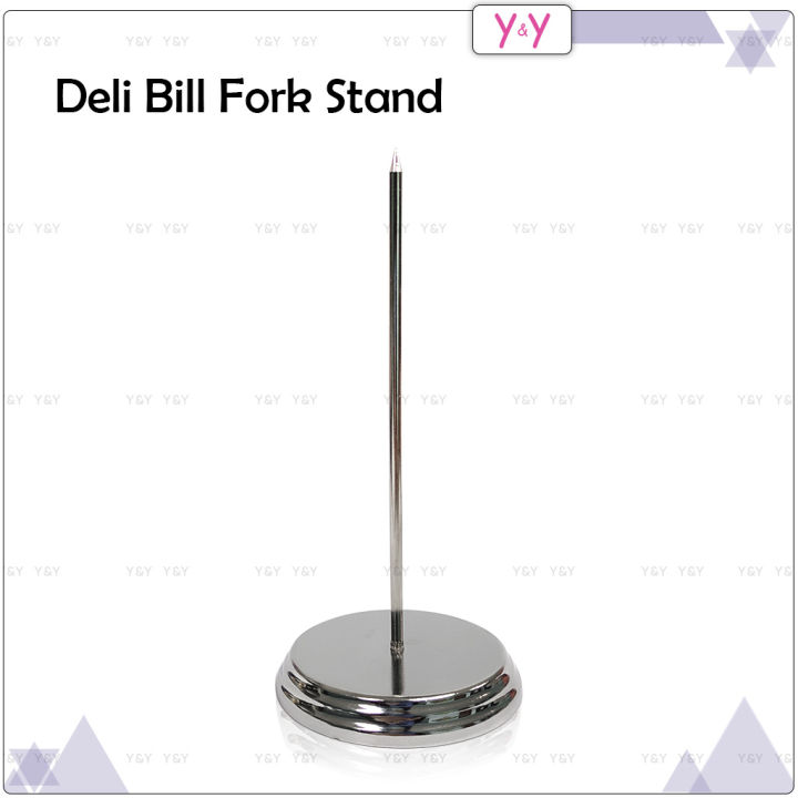 Deli Bill Fork Stand / Desk Memo Paper Fork / Bill Holder / Metal Bill ...