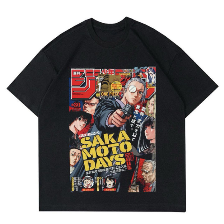 S-5XLS-5XL Sakamoto Days Anime T-Shirt เสื้อยืด Vintage Anime Shonen ...