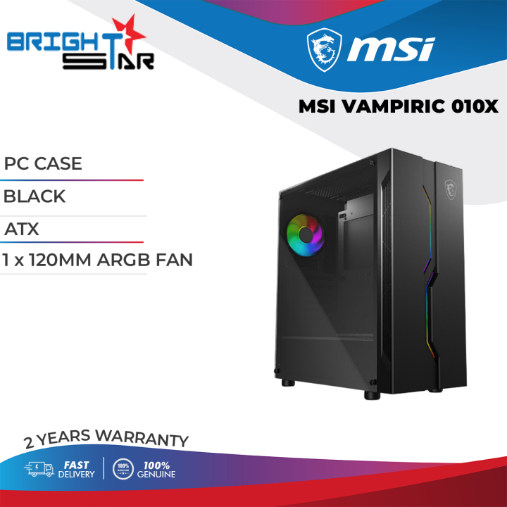 MSI Dekstop Casing MAG Vampiric 010X (ATX | 1 x120mm RGB Fan) | Lazada