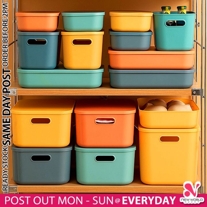 𝗦𝗧𝗥𝗢𝗡𝗚 𝗟𝗢𝗔𝗗 𝗕𝗘𝗔𝗥𝗜𝗡𝗚 》Stackable Storage Box With Lid Home Kitchen ...