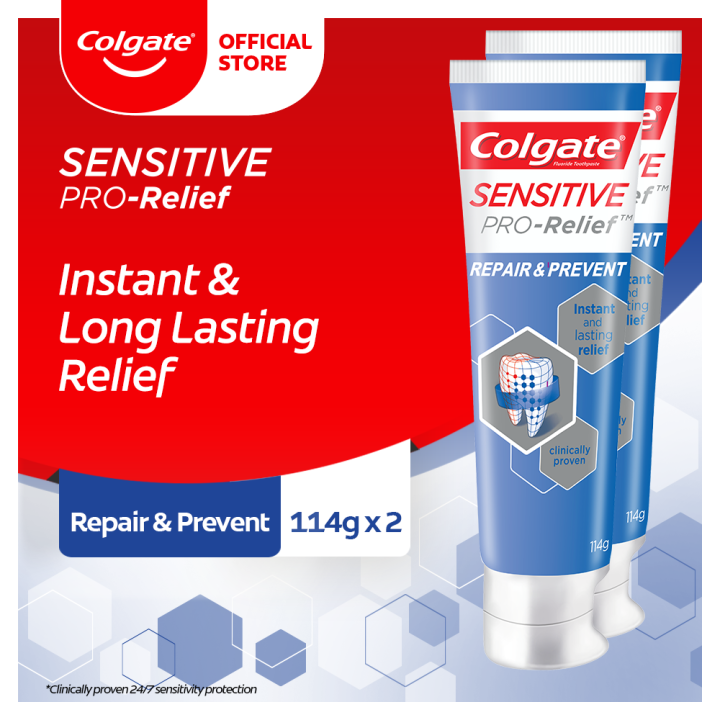 Colgate Sensitive Pro-Relief Repair & Prevent Toothpaste 114g, Pack of ...