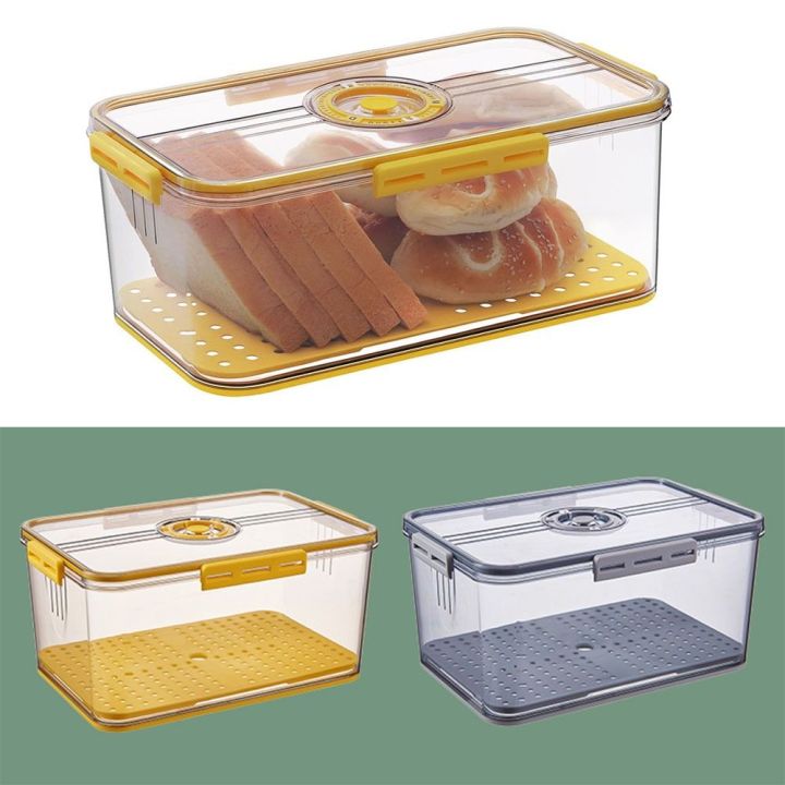 IVY Sealed Fridge Storage Box with Lid Plastic Bread Container Bread ...