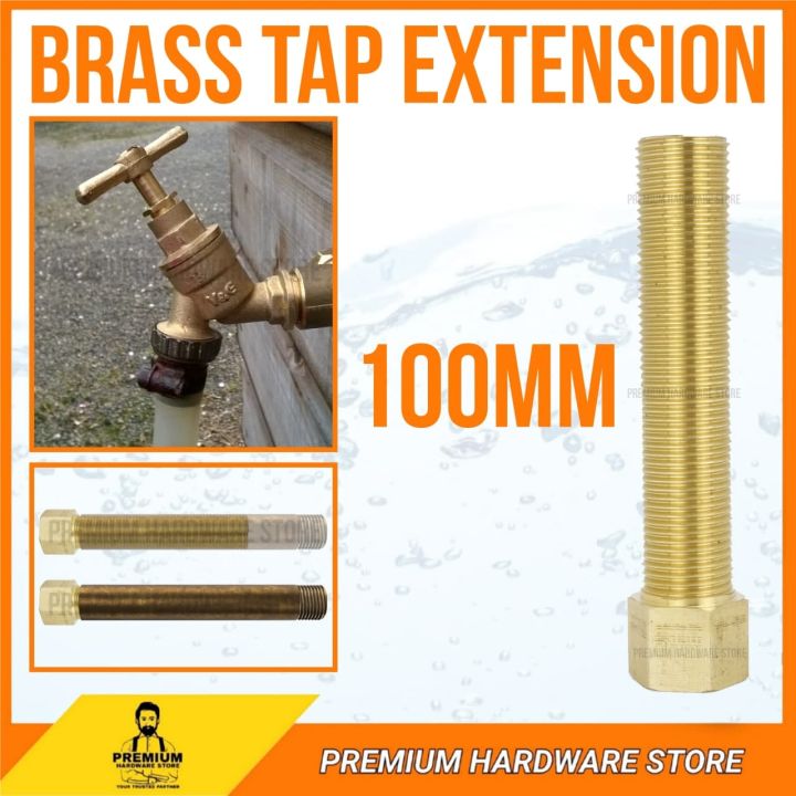 100MM BRASS TAP EXTENSION / PIPE THREADED ADAPTOR CONNECTORS FITTINGS ...