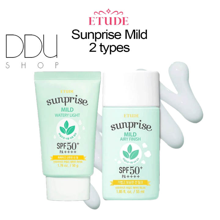 ETUDE Sunprise Mild 2 types (Sunprise Mild Airy Finish, Watery Light ...