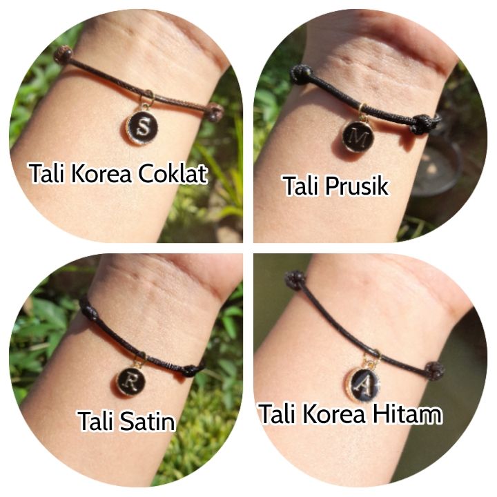 Gelang Huruf Inisial Gelang Charm Huruf Cowok / Cewek HURUF A-Z ...