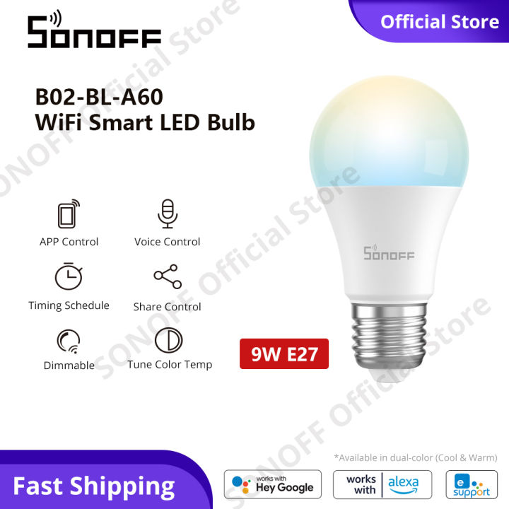 SONOFF WiFi smart B02/B05 wireless LED dual color RGB APP brightness ...