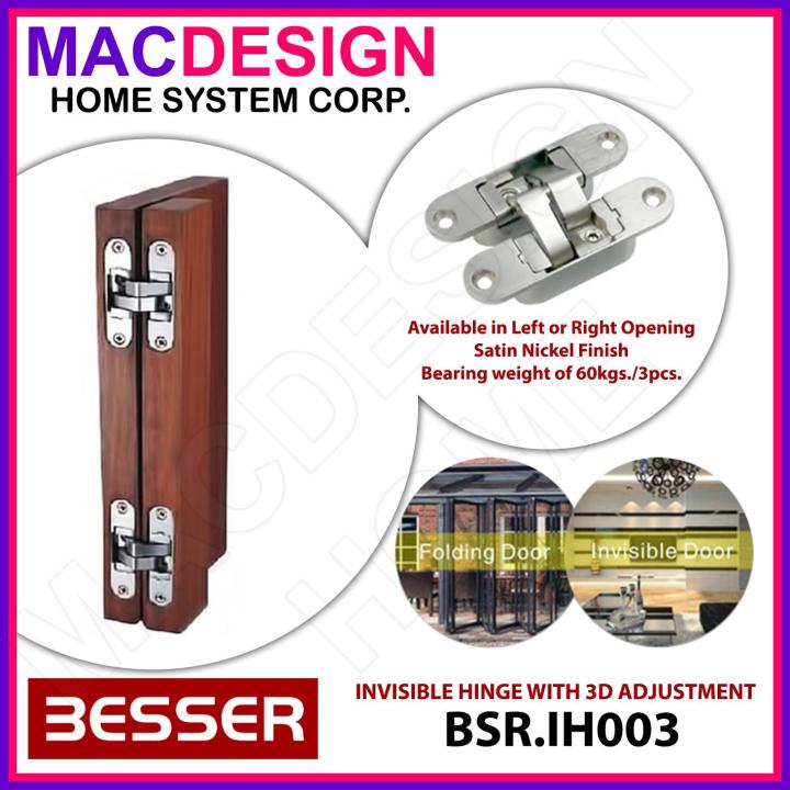 BESSER IH003L LEFT IH003R RIGHT INVISIBLE HINGE WITH 3D ADJUSTMENT SN ...