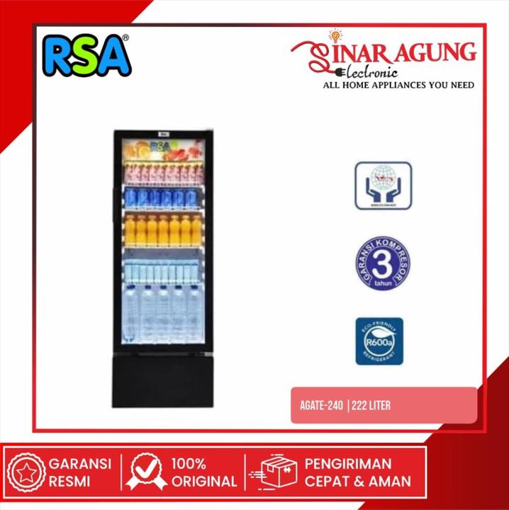 RSA AGATE240 / AGATE-240 SHOWCASE COOLER 4 RAK - GARANSI RESMI | Lazada ...