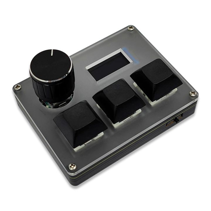 3-Key Wired Custom Keyboard Blue Switch OSU Gaming Keyboard with Knob ...