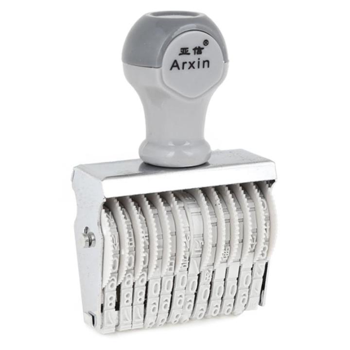 Arxin 12 Band Self Inking Rubber Stamps Numbering Machine, Off White ...