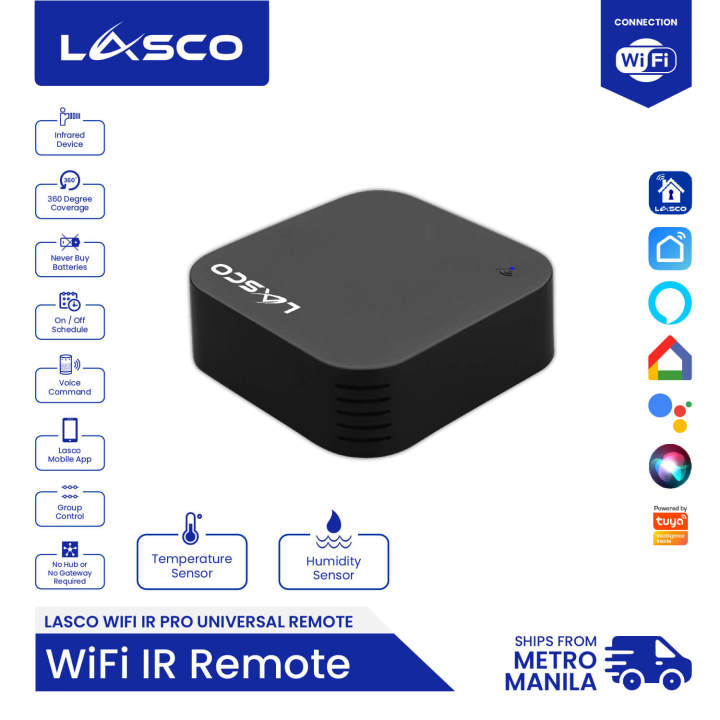 LASCO WIFI SMART IR Pro Version 2 Universal Remote Control with Temperature and Humidity Sensor ...