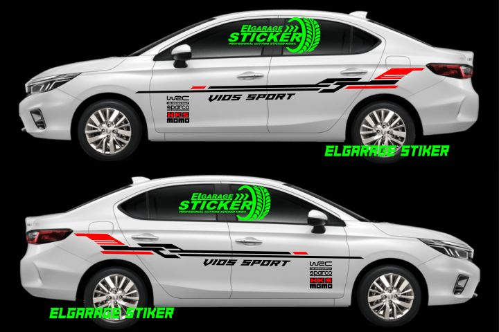 Stiker mobil sedan vios cutting stiker body samping mobil vios camry ...