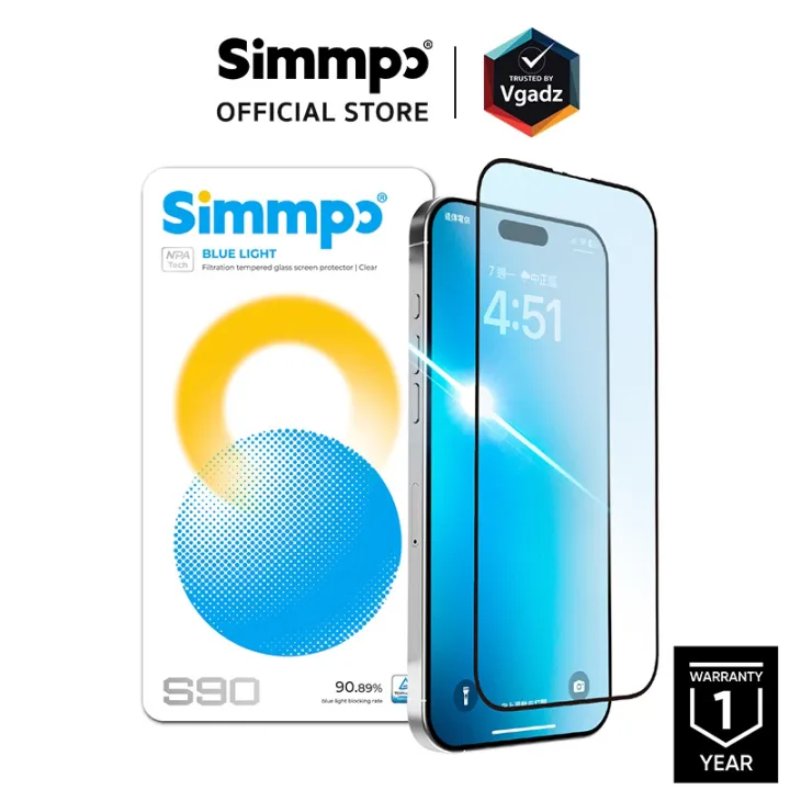 Simmpo ฟิล์มกระจกสำหรับ iPhone 17 / Air / 17 Pro / 17 Pro Max / 16 Pro / 16 Pro Max รุ่น Anti ...