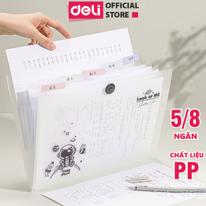 Cặp Túi Đựng Tài Liệu A4 Deli File Đựng Tài Liệu Hồ Sơ 8 Ngăn Túi Hồ Sơ ...