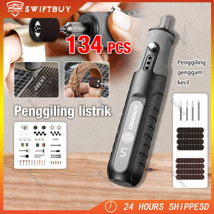 Bor Mini 12V DC 15000 RPM Mini Drill Electric Engraver Grinder Gerinda ...