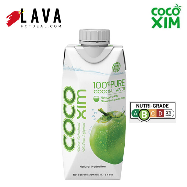 [COCOXIM] Pure Coconut Water 330ml - Single - 100% Natural Coconut ...