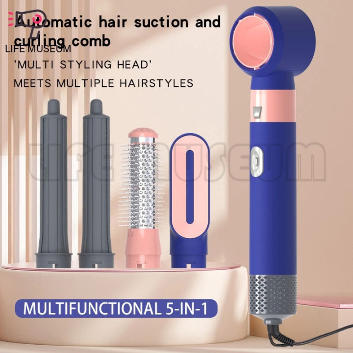 Hair Straightening Comb Electric Automatic Hair Curler Brush Comb 5 in ...
