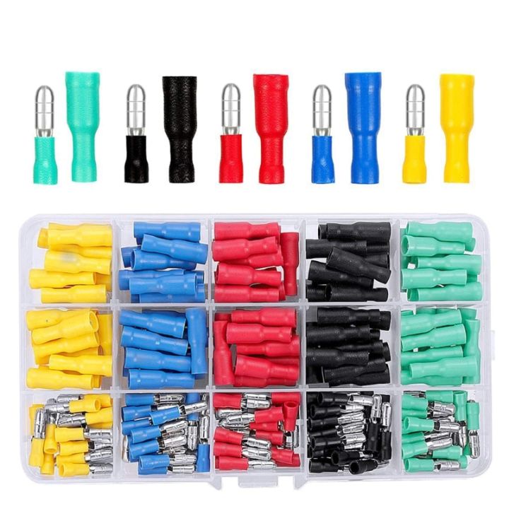 120pcs Cable Lugs Set Round Plug & Round Connectors Crimp Connectors ...