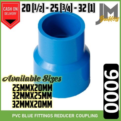 JM H-0006 | PVC Blue Coupling Reducer - Socket Reducer | 1/2-3/4 | 1/2 ...