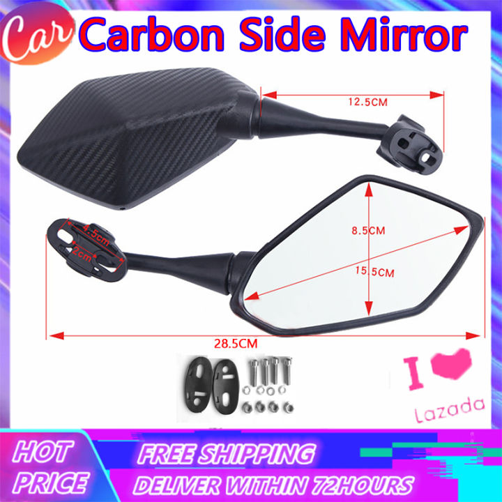 Nmax imitation carbon fiber side mirror transparent short stem R25 ...