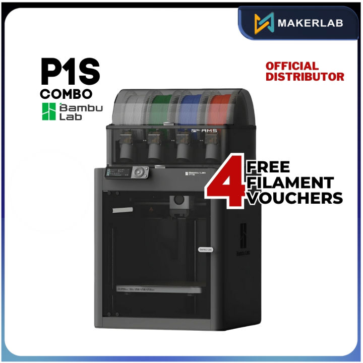 Bambu Lab P1S | P1S Combo Up to 16-color printing with AMS Up to 20000 ...