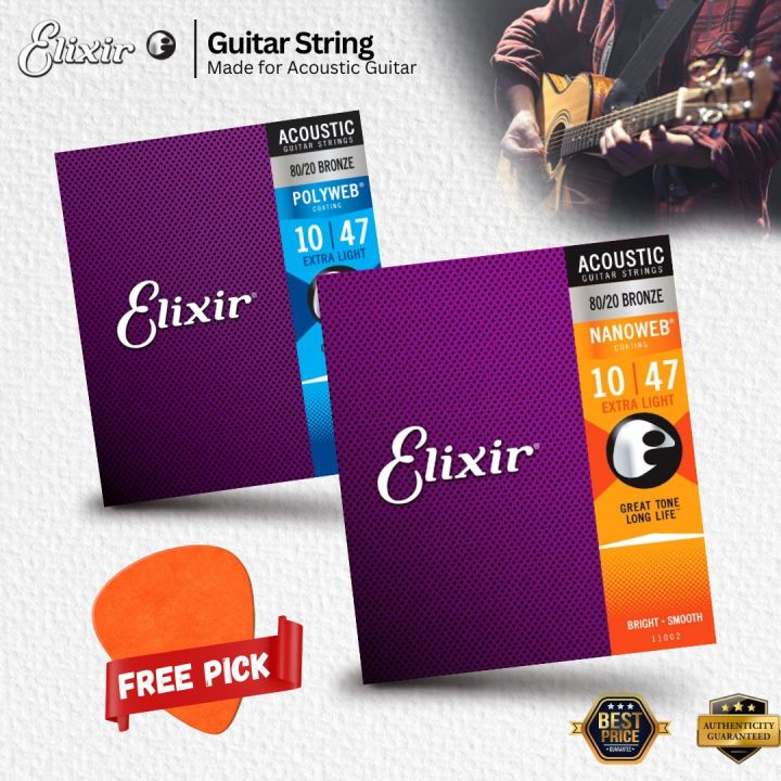 Elixir Acoustic String Set Folk Guitar String | Lazada