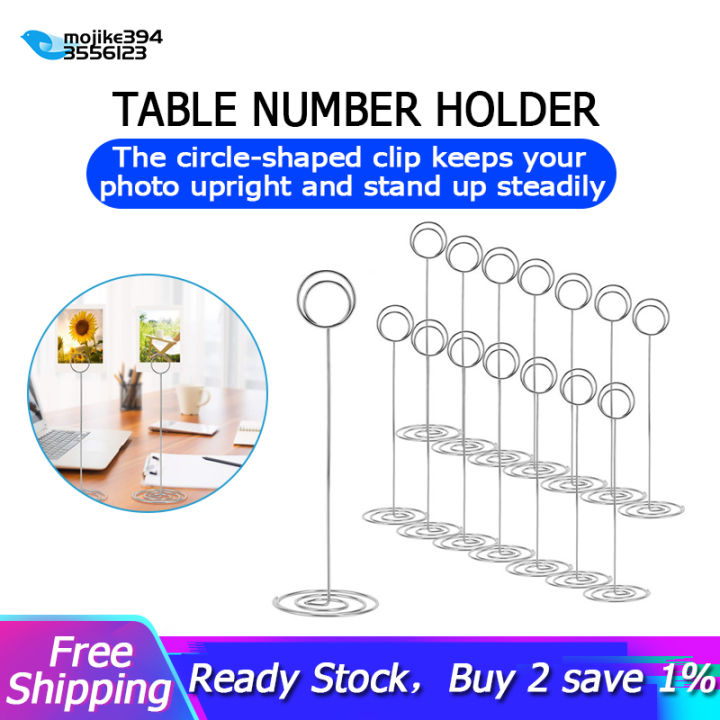 15 Pack 8.75 Inch Tall Table Number Holder, Place Card Holder, Table ...