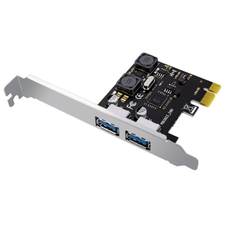 PCI Express X1 to USB 3.0 5Gbps 2-Port Type C Expansion Card Riser Card Hub Adapter Controller ...