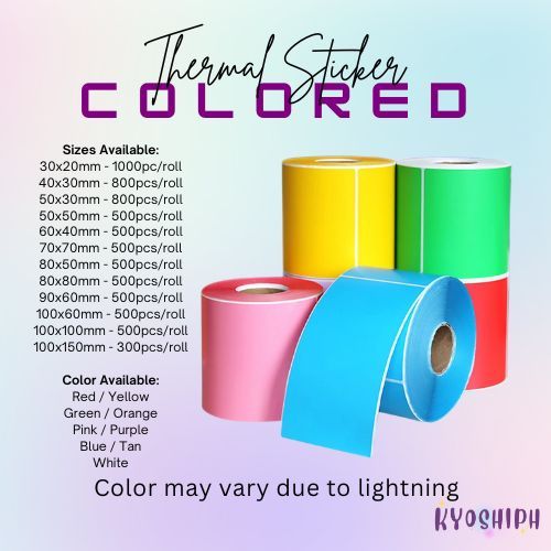 Colored Thermal Stickers Waybill Label | Lazada PH