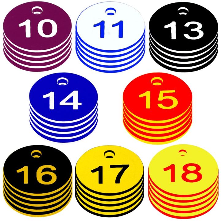 Dia 3.5CM Colorful Plastic Round Numbered Label For Husbandry Farm ...