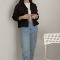 Sivali Factory Claryn Outer Linen Crop Version - Kemeja Linen - Atasan ...
