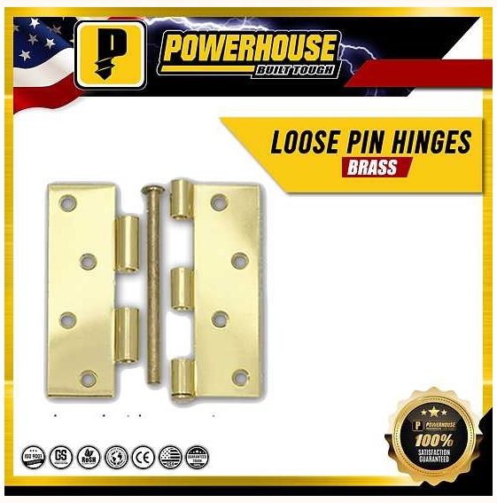 Loose Pin Hinges Brass Blister Pack 3 1/2"x 3 1/2" | Lazada PH