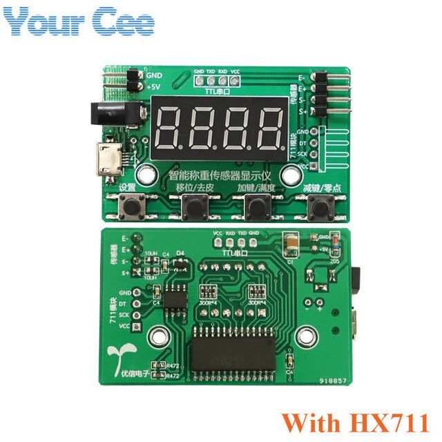 Hx711 Load Cell Ad Weight Pressure Sensor Ad Module With Display 24-bit ... Hx711 Load Cell Ad Weight Pressure Sensor Ad Module With Display 24-bit ...