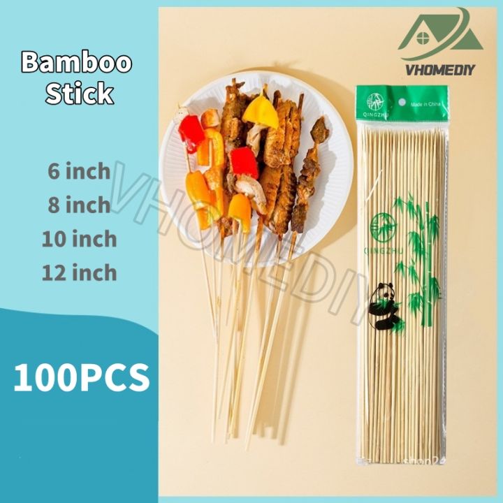 Bamboo Stick BBQ Stick 100pcs Barbecue Stick | Lazada PH