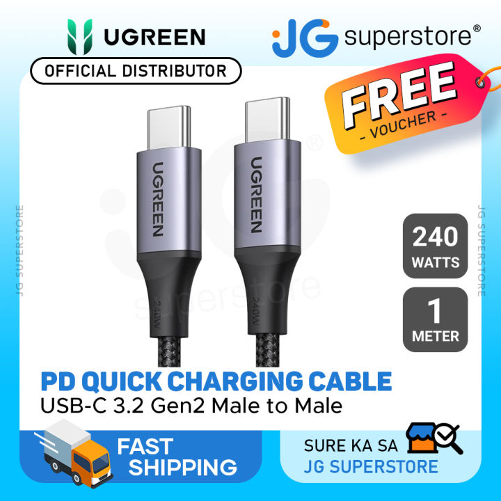 UGREEN 1-Meter 240W USB-C Fast Charging PD 3.1 Power Delivery Cable ...