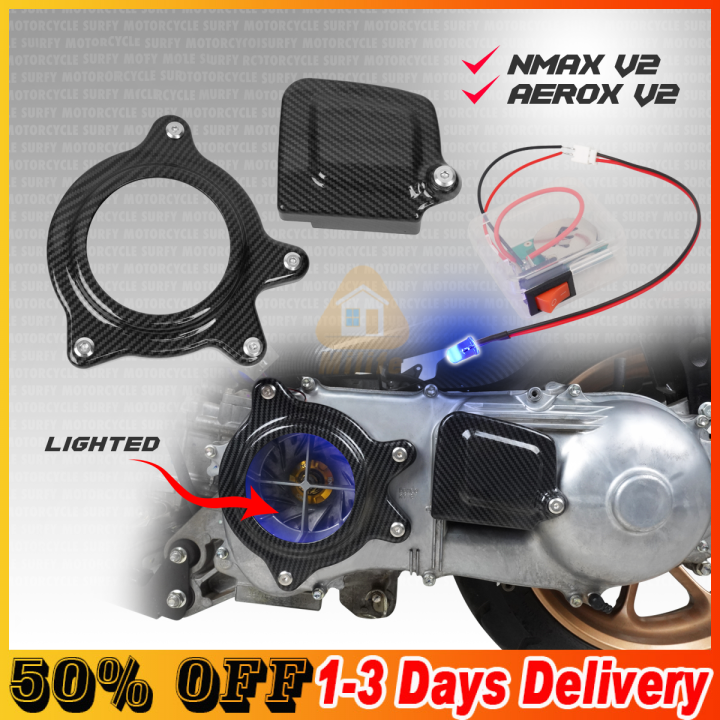 Original fast delivery Nmax Aerox v2 Transparent Acrylic CVT Cover With ...