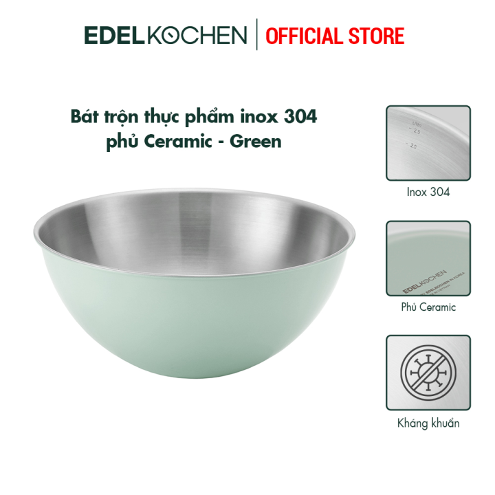 Bát trộn thực phẩm inox 304 Edelkochen Mixing Bowl - Màu Eco Green ...