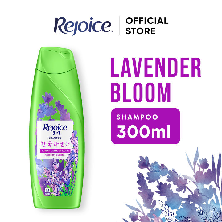 Rejoice 3 In 1 Shampoo Korean Lavender Bloom Rich Soft Smooth Detangling Formula With Long ...