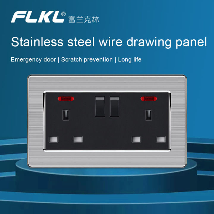 FLKL Wall Power Switch Modern Lighting Switch 13a mk socket Universal ...