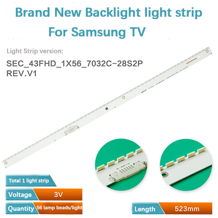 New Samsung 43-inch Light Bar 56 AOT SEC-43FHD-1X56 -- 7032C-28S2P Rev ...