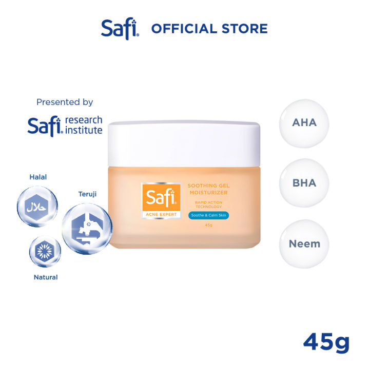 Safi Acne Expert Soothing Gel Moisturizer Cream Jerawat 45 gr - Wajah ...