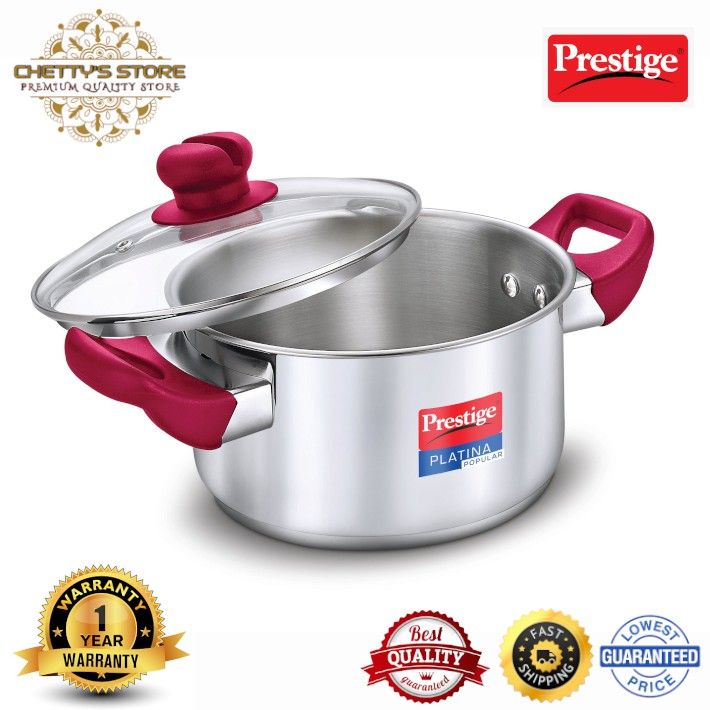 PRESTIGE Platina Popular Stainless Steel Gas and Induction Compatible ...